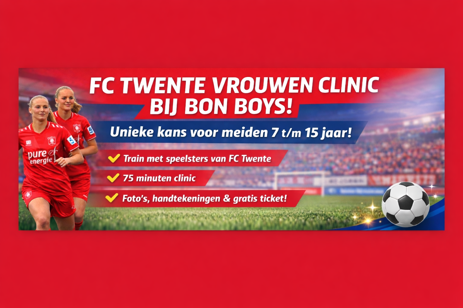 FC Twente Vrouwen Clinic bij Bon Boys – Doe mee! - Bon Boys